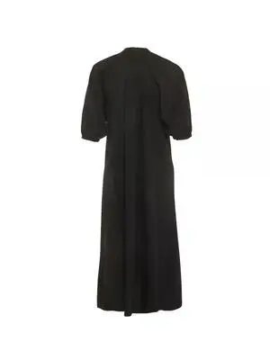 Celine Button-up High-neck Midi Dress