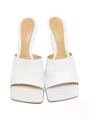 Bottega Veneta Leather Heeled Sandals - White