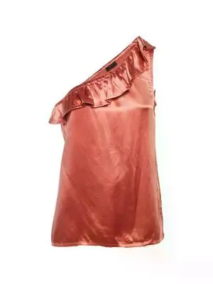 JOSEPH Ruffle-trim One-shoulder Top - Pink