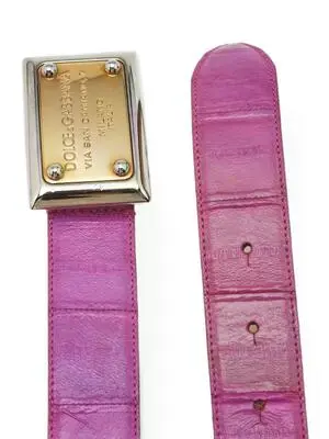 Dolce & Gabbana Logo Plaque Belt