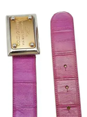 Dolce & Gabbana Logo Plaque Belt