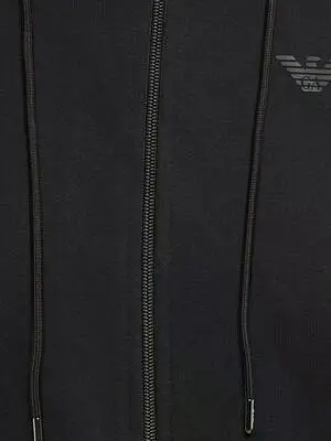 Emporio Armani Logo Detail Zip-up Hoodie