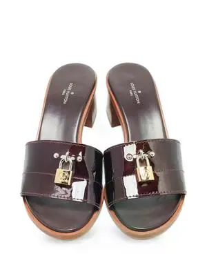 LOUIS VUITTON Lock It Leather Sandals