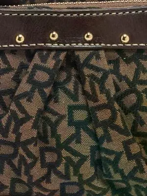 Dkny Studded Logo-jacquard Shoulder Bag