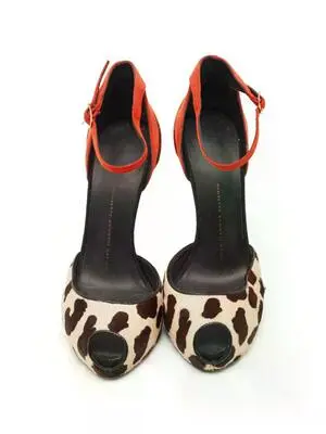 GIUSEPPE ZANOTTI Leopard-print Ankle-strap Sandals