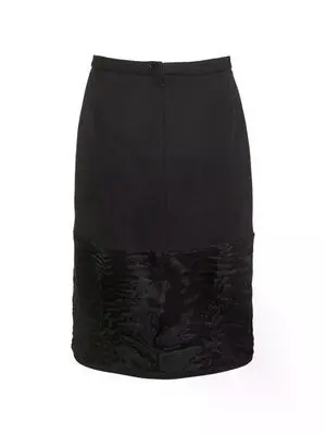 Dolce & Gabbana Fur-trim Midi Skirt
