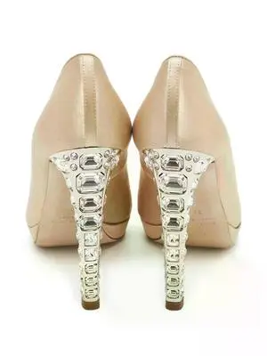 Miu Miu Crystal-embellished Platform Pumps