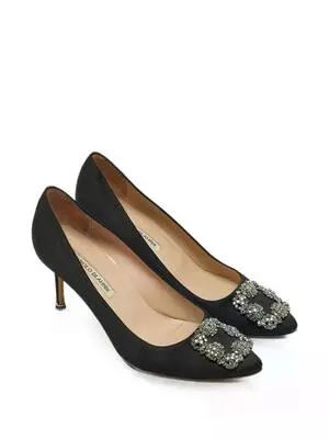 Manolo Blahnik Hangisi Crystal-buckle Pumps
