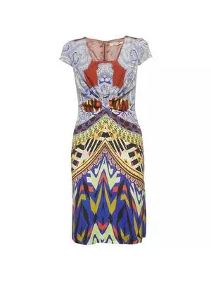 Etro Paisley-print Mini Dress - Blue
