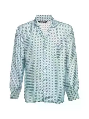 Dolce & Gabbana Floral-print Pajamas Shirt - Blue