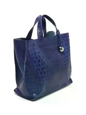 Furla Divide It Croc-embossed Tote Bag