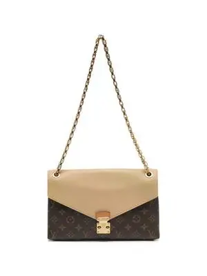LOUIS VUITTON 2015 Pallas Chain Monogram Shoulder Bag - Brown