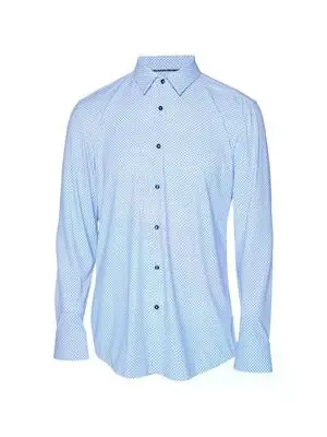 BOSS Printed Slim-fit Shirt - Blue
