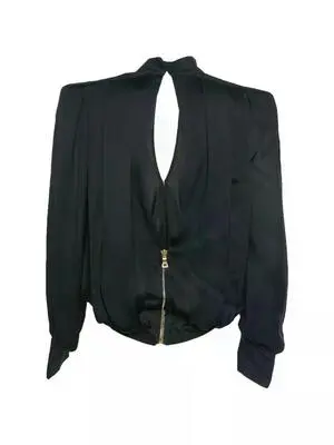 Balmain Draped Satin Blouse