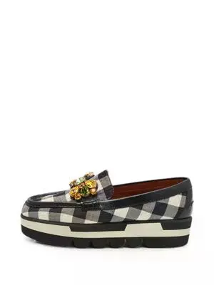 Dolce & Gabbana Crystal-embellished Platform Loafers