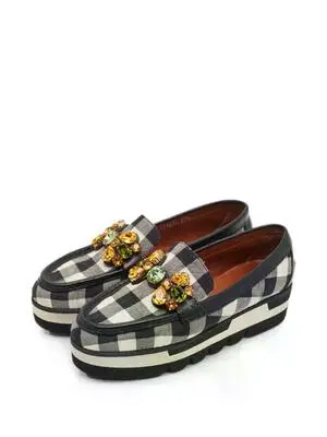 Dolce & Gabbana Crystal-embellished Platform Loafers