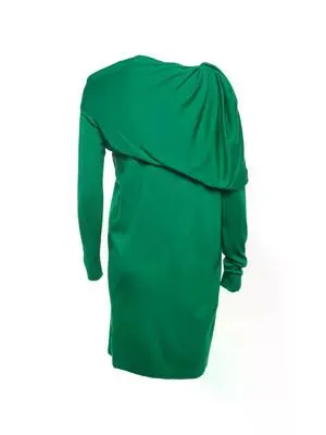 LANVIN Long-sleeved Draped Mini Dress - Green