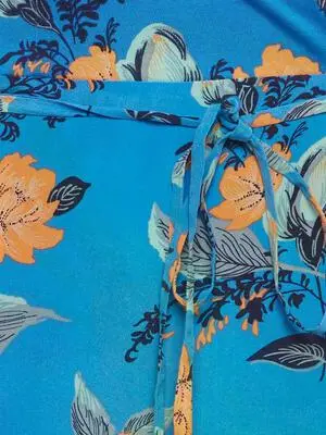 Diane Von Furstenberg Silk Floral-print Wrap Mini Dress