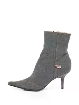 Dior Pointed-toe Heeled Ankle Boots - Grey