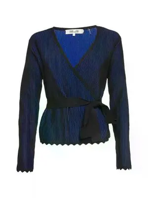 Diane Von Furstenberg Striped-pattern Wrap Top