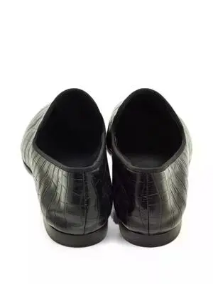 GIUSEPPE ZANOTTI Croc-embossed Smoking Slippers