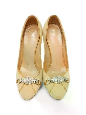 GIUSEPPE ZANOTTI Crystal-embellished Suede Heeled Pumps