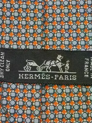 Hermès Patterned Silk Tie