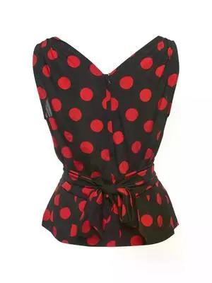 Dolce & Gabbana Polka-dot Wrap Top