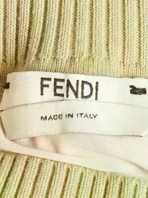 Fendi Ff Logo Knit Midi Skirt
