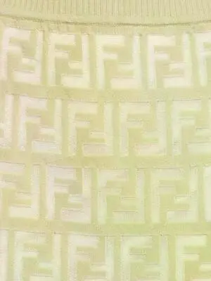 Fendi Ff Logo Knit Midi Skirt