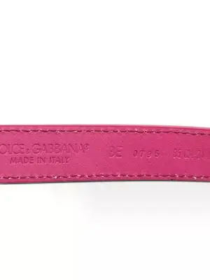 Dolce & Gabbana Logo Plaque Slim Belt