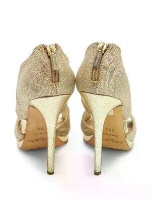 JIMMY CHOO Tone Glitter Almond-toe Sandals