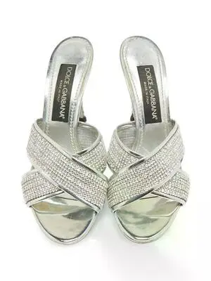 Dolce & Gabbana Crystal-embellished Criss-cross Sandals