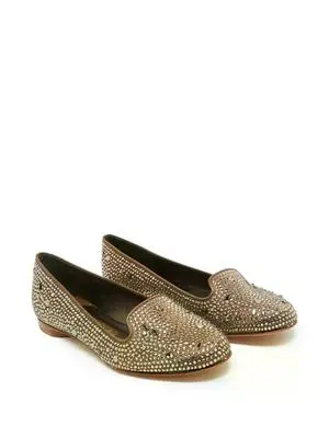 GINA Crystal-embellished Ballet Flats