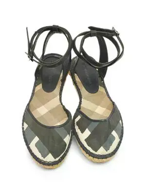 Burberry Check Ankle-strap Espadrilles