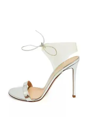 GIANVITO ROSSI Ankle-strap Heeled Sandals - Silver