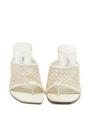 JIMMY CHOO Mesh Thong Sandals