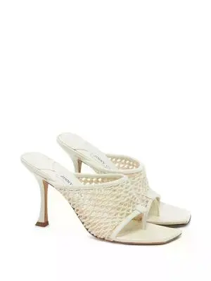 JIMMY CHOO Mesh Thong Sandals