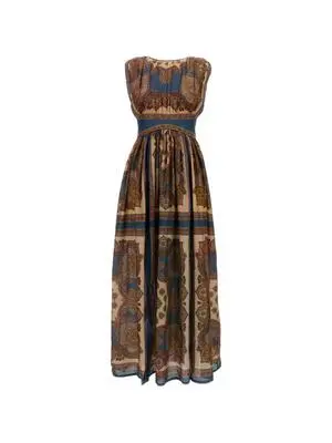 Zimmermann Paisley-print Sleeveless Maxi Dress - Neutrals
