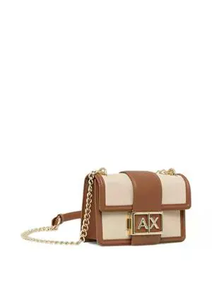 Armani Exchange Mini Logo-plaque Crossboby Bag - Neutrals