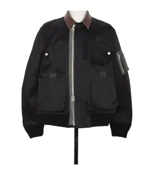 Sacai Long-sleeved Casual Jacket - Black