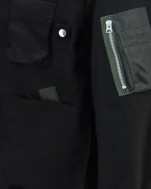 Sacai Long-sleeved Zip-up Jacket With Multiple Pockets