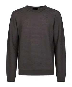 Giorgio Armani Crew Neck Sweater - Black