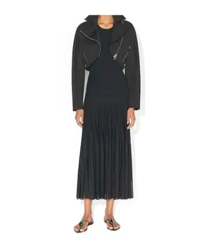 Alaïa Pleated Sheer Dress