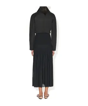 Alaïa Pleated Sheer Dress