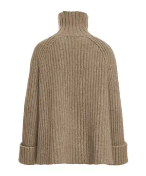 Malo Raglan Ribbed Turtle Neck In Luxury Cashmere