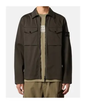 Stone Island Regular-fit Zip-up Overshirt With Chest Pockets