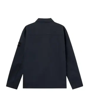Stone Island Comfort-fit Zip-up Overshirt With Chest Pocket