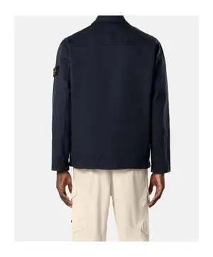 Stone Island Comfort-fit Zip-up Overshirt With Chest Pocket