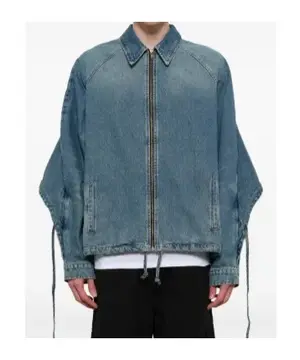 EGONLAB Convertible Hooded Zip-up Denim Jacket